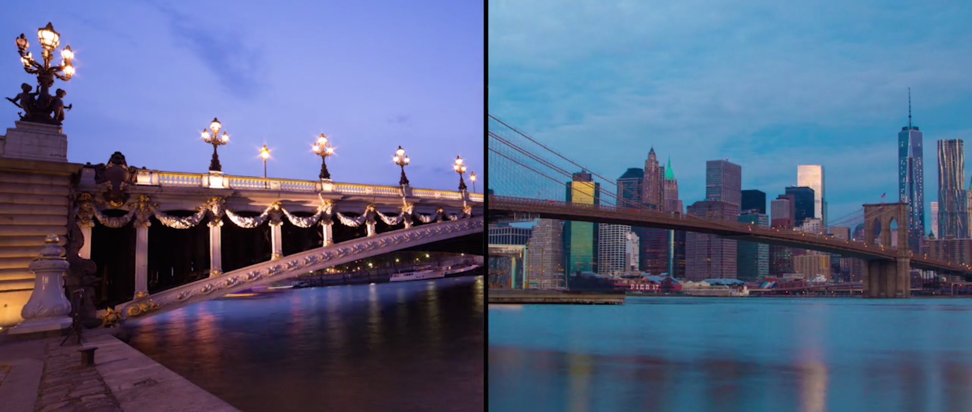 Split Screen Of Paris Vs New York 0 Fubiz Media