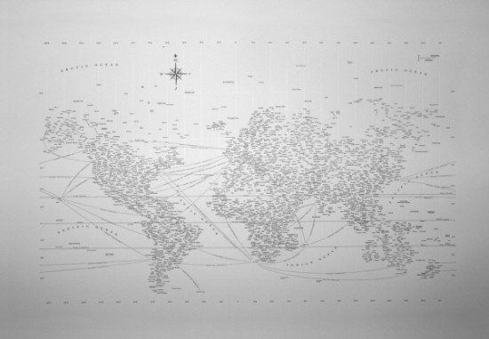 Typographical Map of the World – Fubiz Media