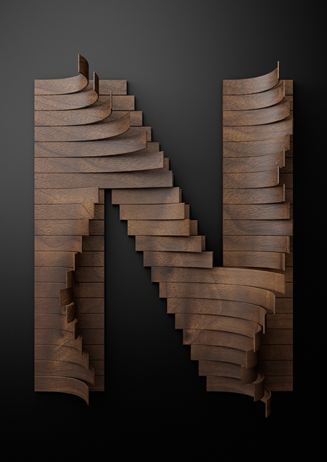 Nike Typography with Wooden Slats – Fubiz Media