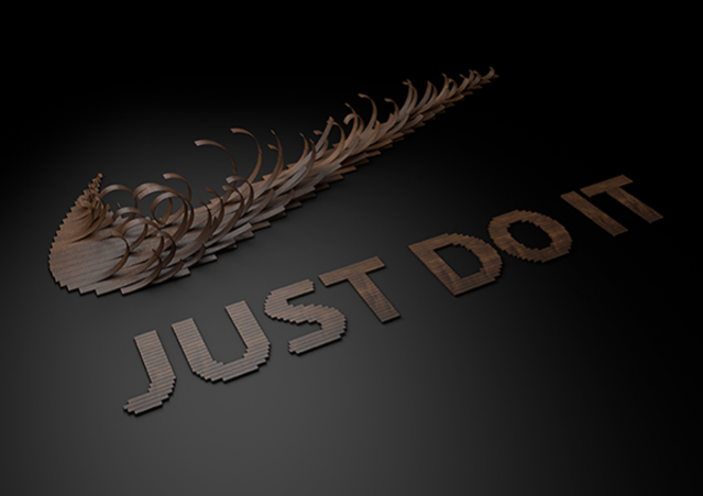 Nike Typography with Wooden Slats – Fubiz Media