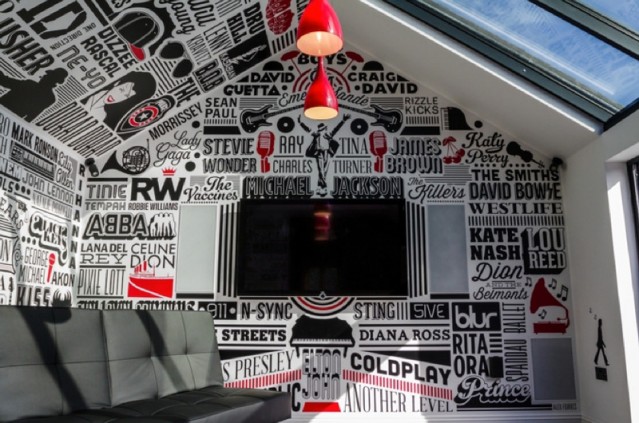 Music Room Typography Mural – Fubiz Media