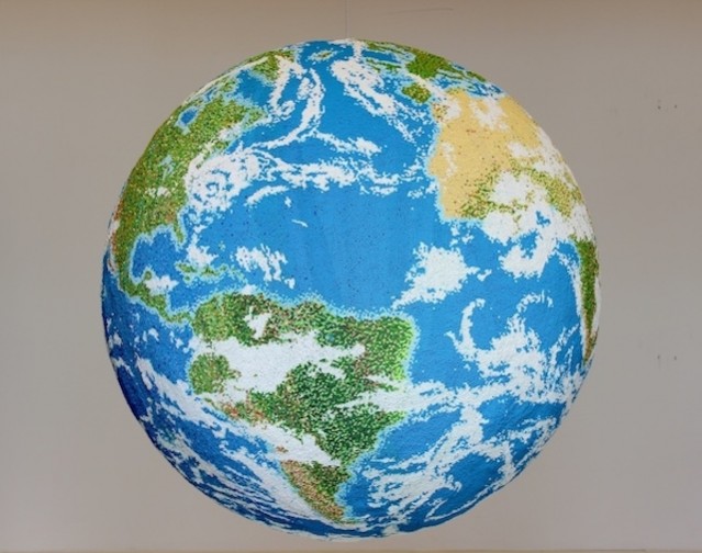 A Globe Made Of Painted Matchsticks – Fubiz Media