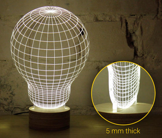3D Optical Illusion of 2D Lamps – Fubiz Media