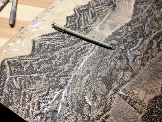 Overlook Woodcut Drawing – Fubiz Media
