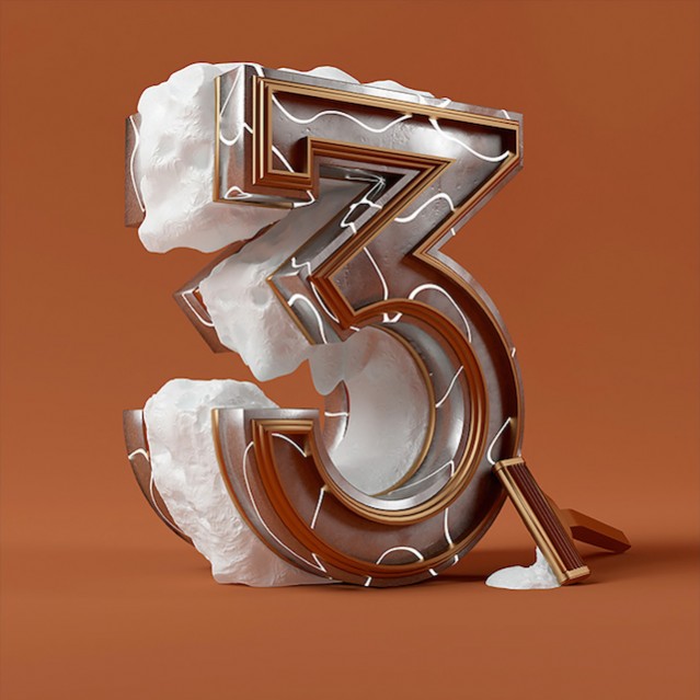 3D Typography Numbers – Fubiz Media