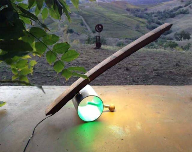 Aurora Task Lamp Combines Color Changing LEDs with Upcycled Wine Barrel ...