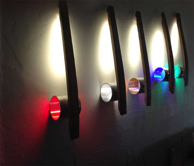 Aurora Task Lamp Combines Color Changing LEDs with Upcycled Wine Barrel ...
