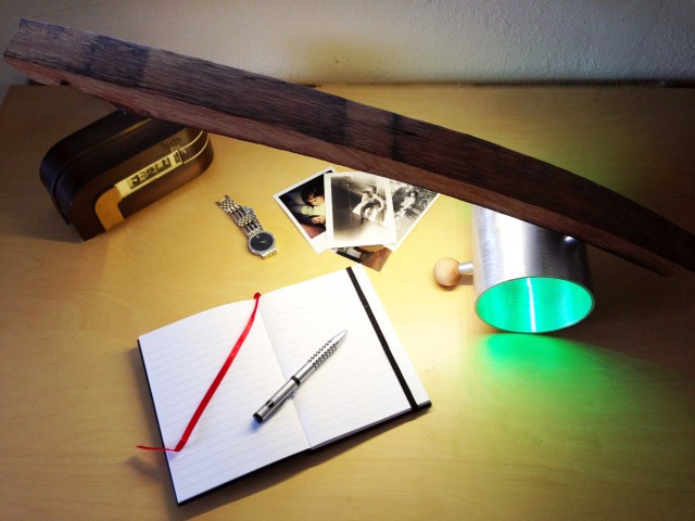 Aurora Task Lamp Combines Color Changing LEDs with Upcycled Wine Barrel ...