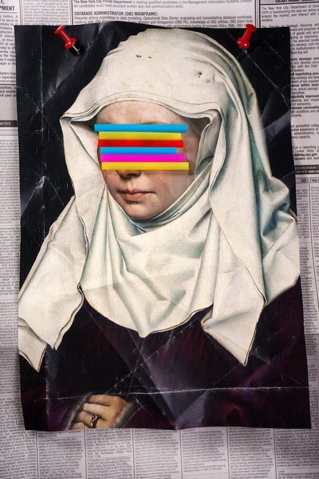Classical Paintings Covered with Colorful Elements – Fubiz Media
