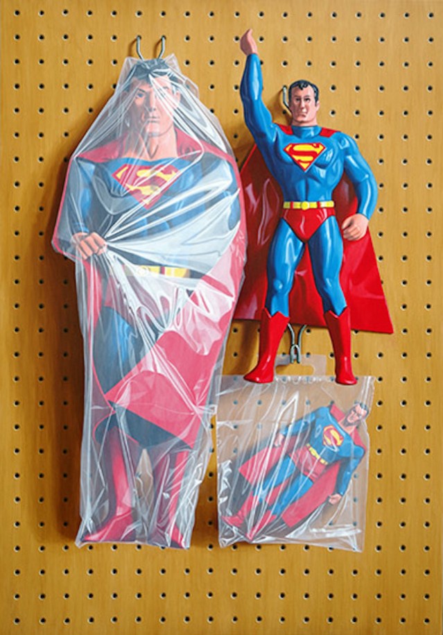 Paintings of Super Heroes in Plastic Pocket – Fubiz Media