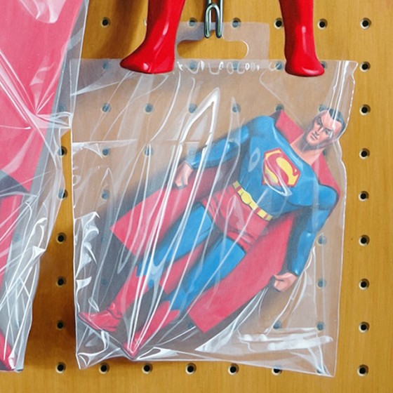 Paintings of Super Heroes in Plastic Pocket – Fubiz Media