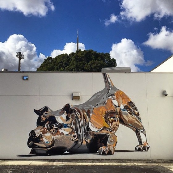 Metallic Dog Mural – Fubiz Media