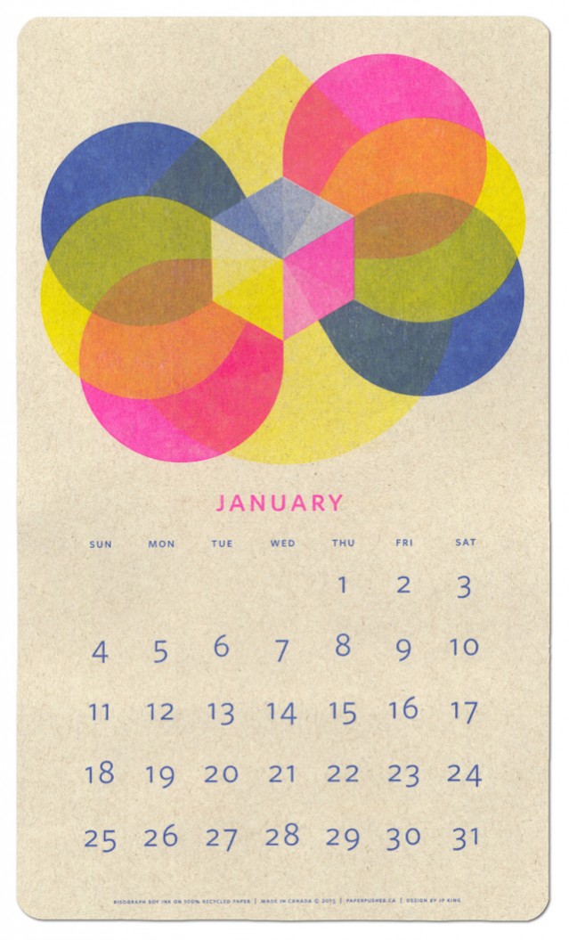 2015 Isometric Risograph Calendar – Fubiz Media
