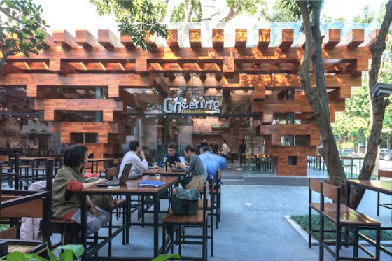 A Restaurant with Trees Inside in Hanoi – Fubiz Media