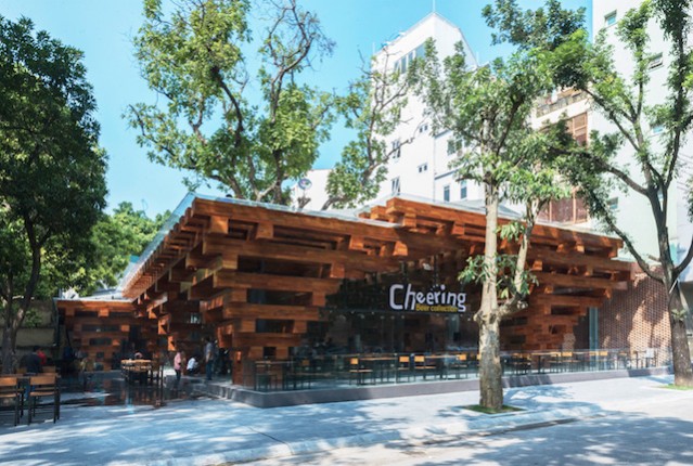 A Restaurant with Trees Inside in Hanoi – Fubiz Media