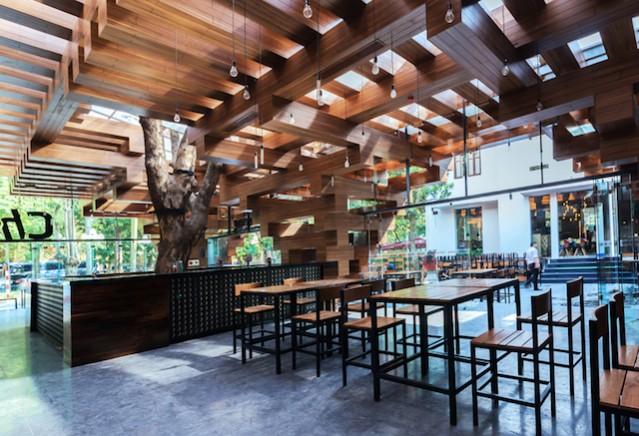 A Restaurant with Trees Inside in Hanoi – Fubiz Media
