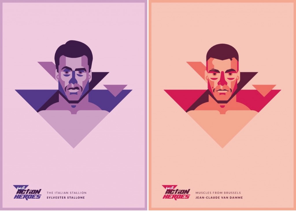 Animated Illustrations Pay Tribute To Past Action Heroes – Fubiz Media