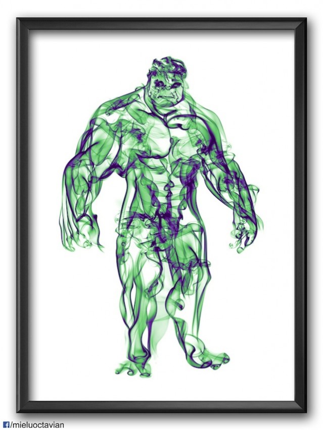 Smoke Portraits of Superheroes and Celebrities – Fubiz Media