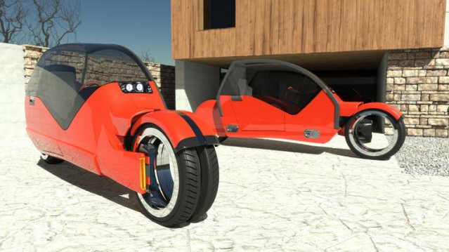 Concept Car Splits Into Two Motorcycles – Fubiz Media