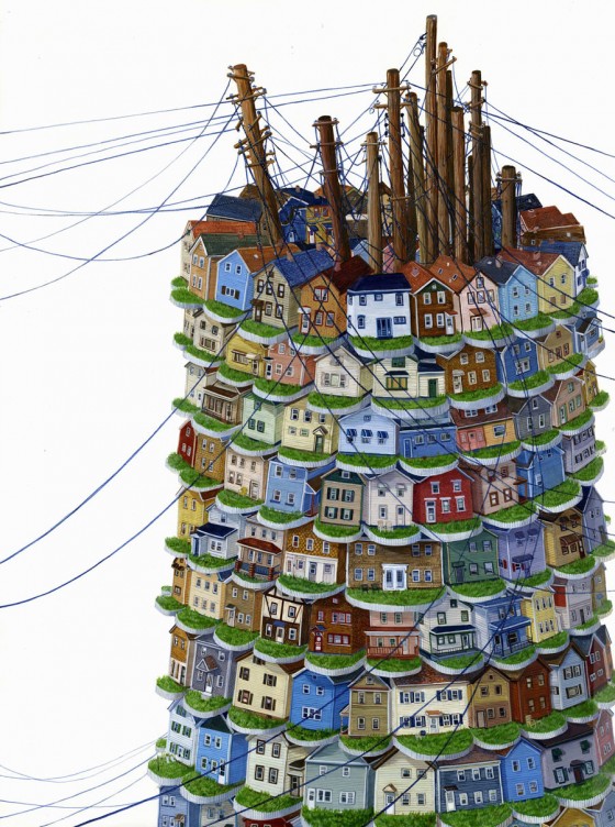 Paintings of Urban Turmoil by Amy Casey – Fubiz Media