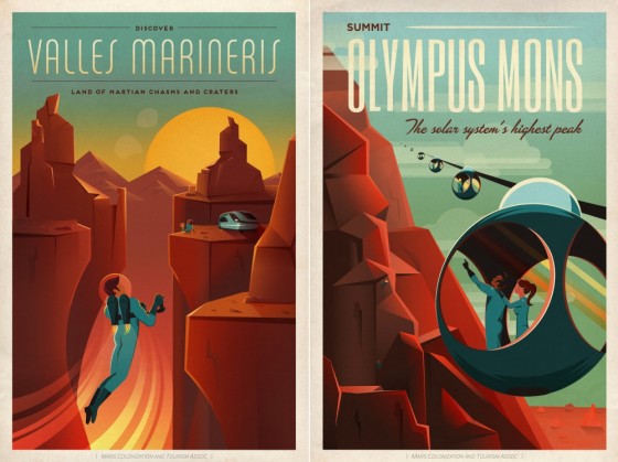 Vintage-Style Mars Travel Posters – Fubiz Media