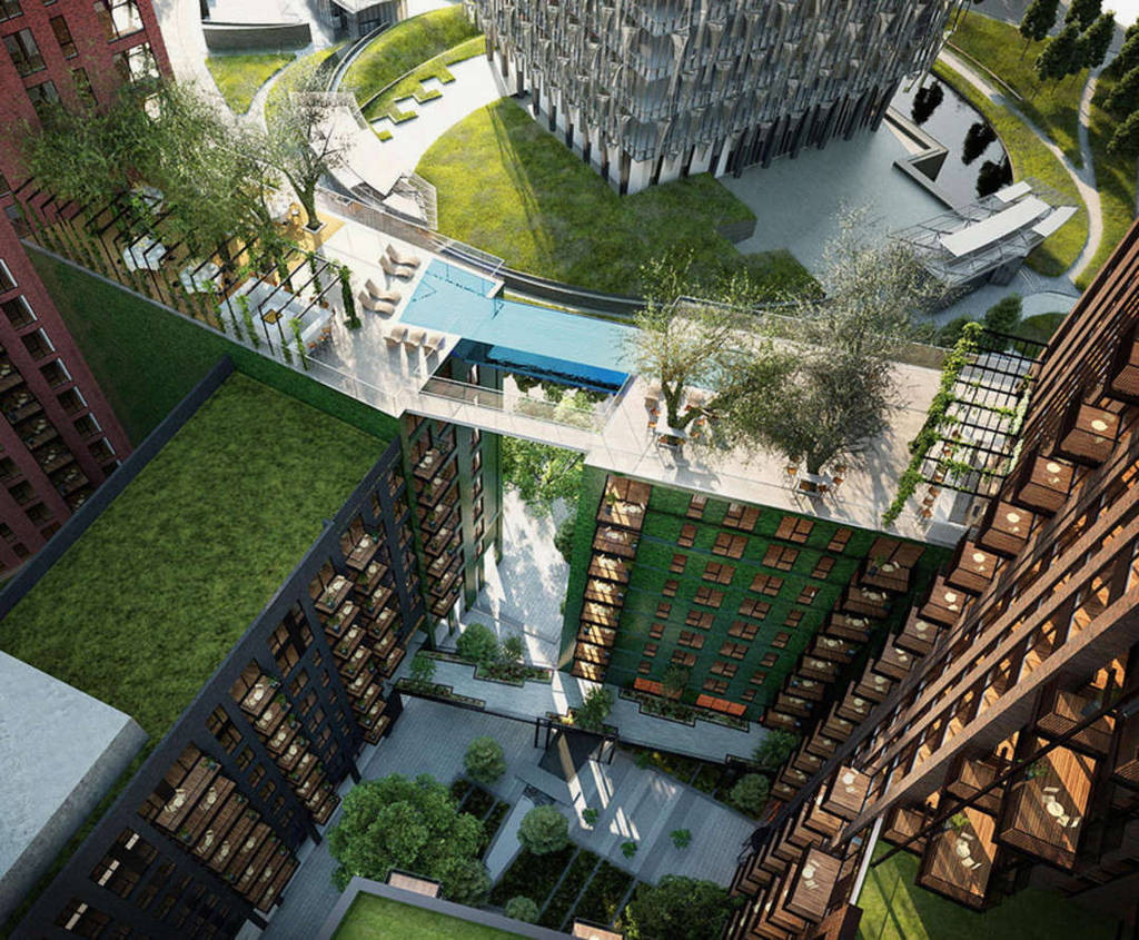 A Swimming Pool Between Two Towers In London – Fubiz Media