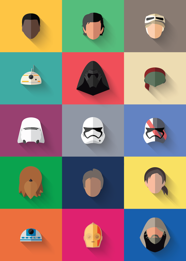 Star Wars The Flat Awakens Icons – Fubiz Media