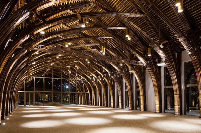 Conference Hall Made From Two Types of Bamboo in Vietnam – Fubiz Media