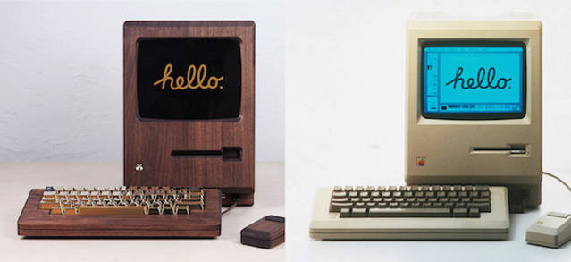 Wooden Apple Macintosh with Golden Keyboard – Fubiz Media