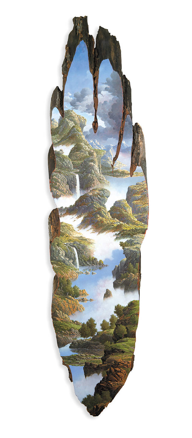 Oil Paintings on Fallen Tree Logs – Fubiz Media