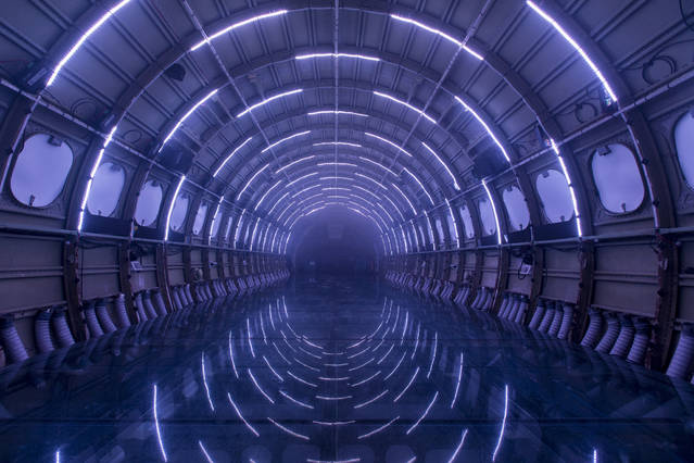 Breathtaking Light Installation in a Plane on the Ground – Fubiz Media