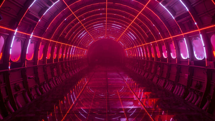 Breathtaking Light Installation in a Plane on the Ground – Fubiz Media