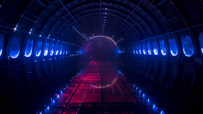 Breathtaking Light Installation in a Plane on the Ground – Fubiz Media