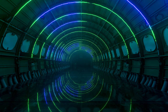 Breathtaking Light Installation in a Plane on the Ground – Fubiz Media