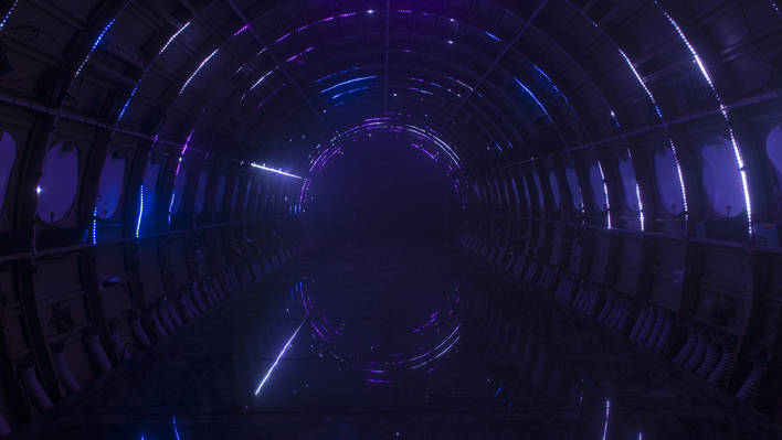 Breathtaking Light Installation in a Plane on the Ground – Fubiz Media