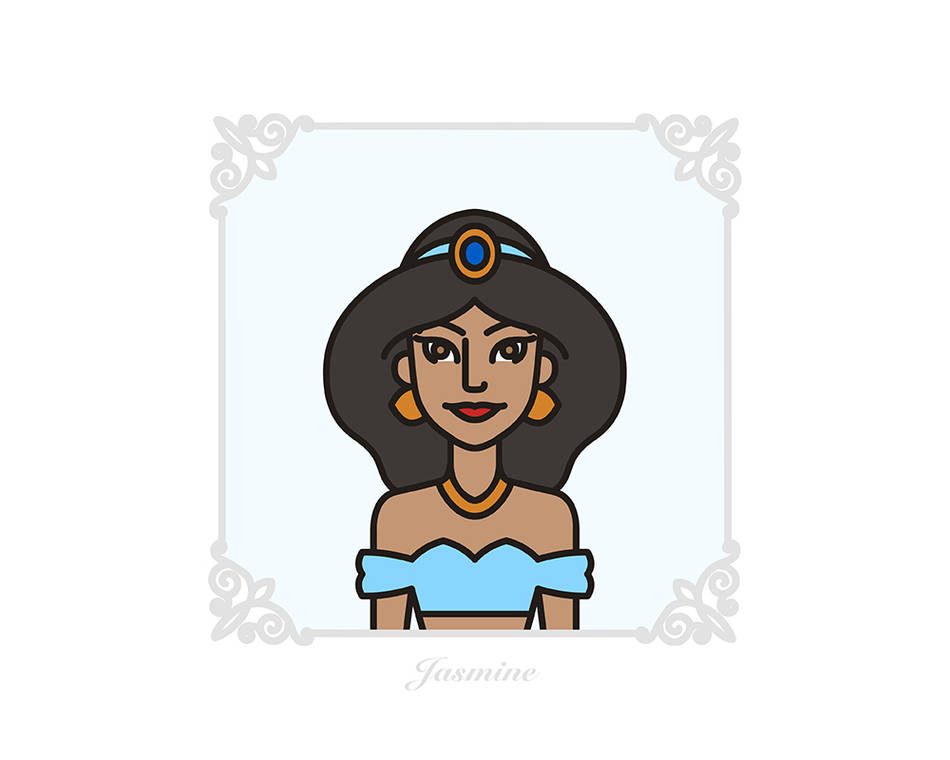 Flat Disney Characters Portraits – Fubiz Media