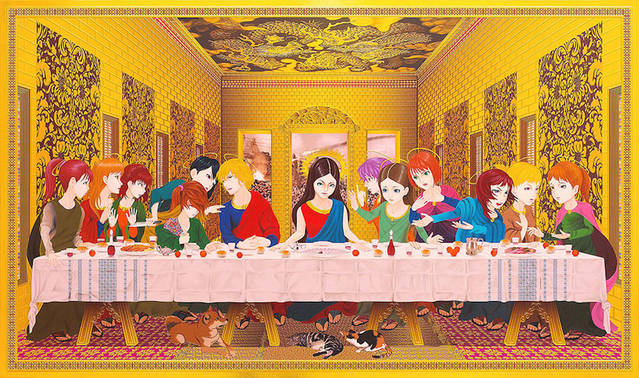 Religious Paintings Using Anime Characters by Hiroshi Mori – Fubiz Media