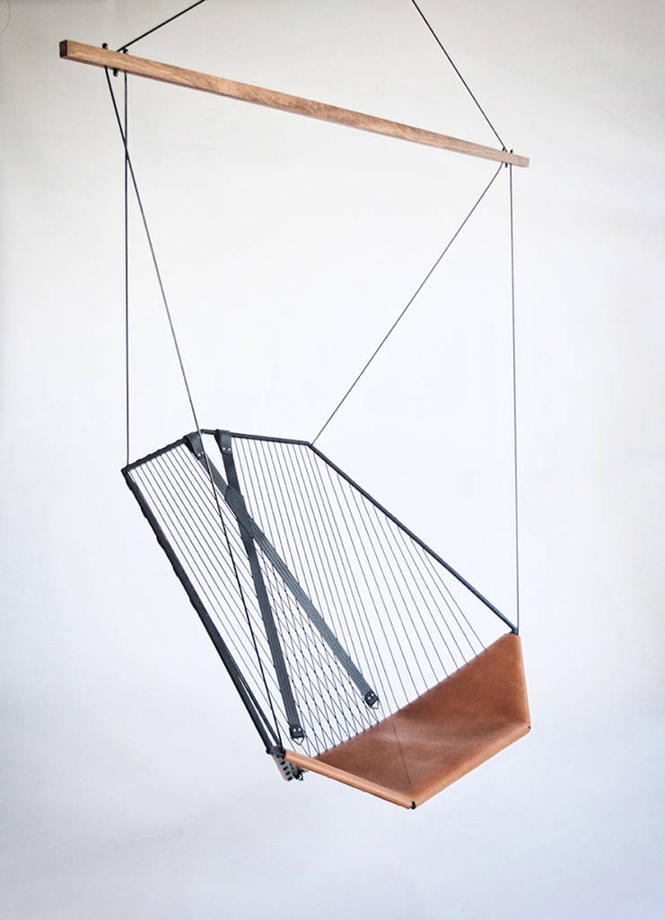Leather and Steel Made Suspended Chair – Fubiz Media