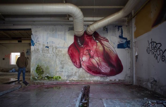 Hearbeat Mural by Lonac – Fubiz Media
