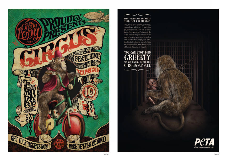 The Cruel Fate of Circus Animals PETA Ads – Fubiz Media