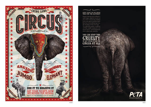 The Cruel Fate of Circus Animals PETA Ads – Fubiz Media