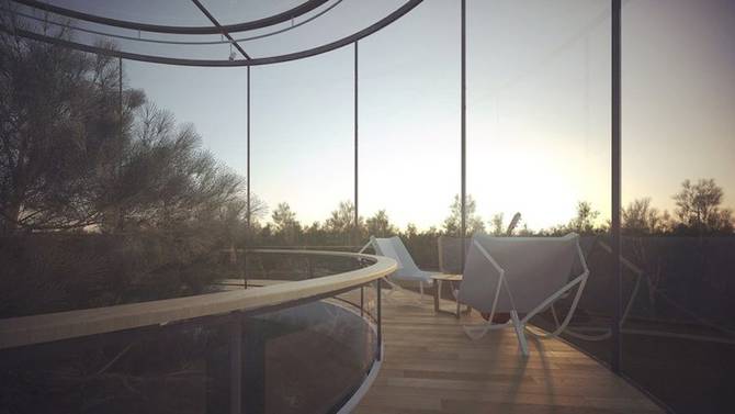 Circular Glass House Featuring a Big Tree in its Heart – Fubiz Media