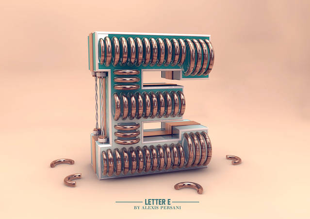 Futuristic Design Alphabet by Alexis Persani – Fubiz Media