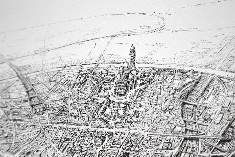 Hyper Detailed Pencil Drawing of Paris – Fubiz Media