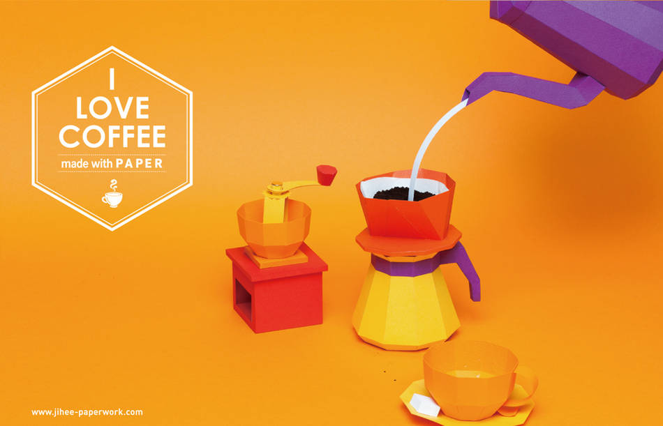 Colorful Coffee Paper Art Project – Fubiz Media