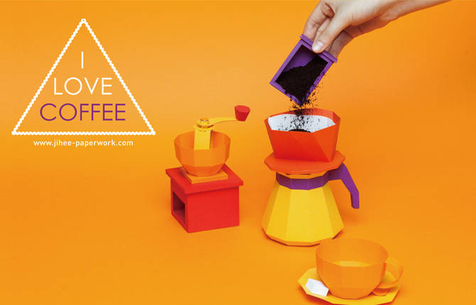 Colorful Coffee Paper Art Project – Fubiz Media
