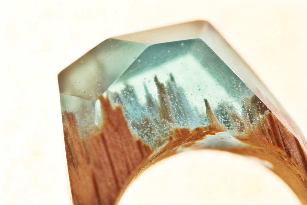 Wooden Rings with Magnificent Tiny Fantasy Landscapes – Fubiz Media