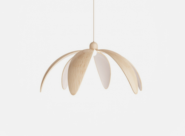 Smart Wooden Flower-Shaped Lamp – Fubiz Media