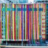 Colorful & Striped Massive Mural on a Miami’s Building Facade – Fubiz Media