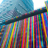 Colorful & Striped Massive Mural on a Miami’s Building Facade – Fubiz Media